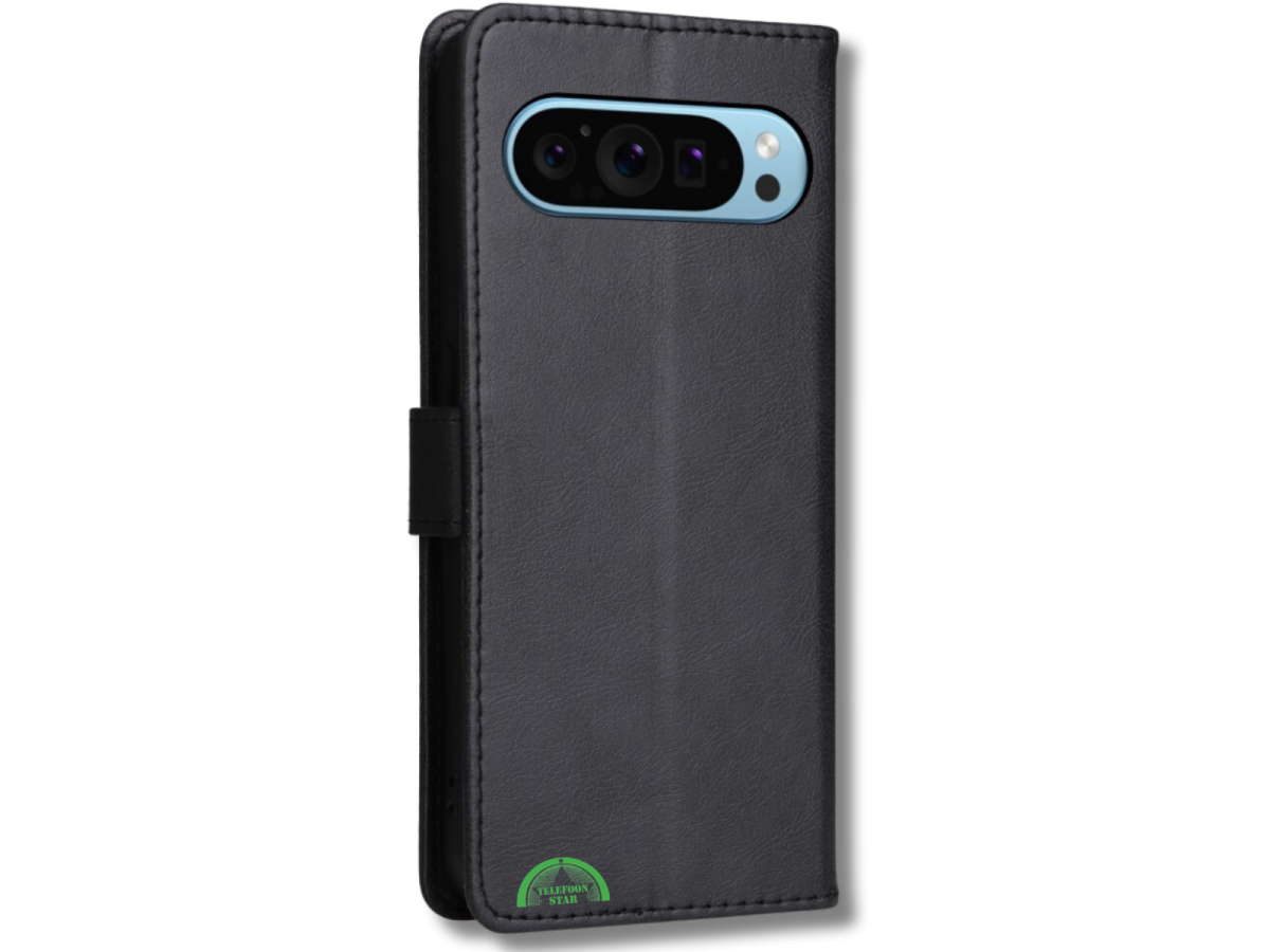 Hoesje Google Pixel 10 Pro XL Zwart Lederen Look Met Pasjeshouder ...